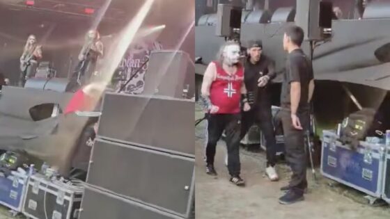 CARPATHIAN FOREST's NATTEFROST Falls Off Stage At RESURRECTION FEST (Video)