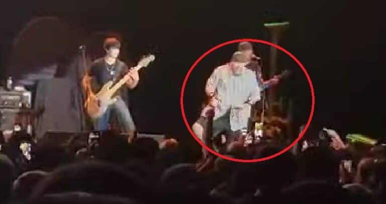 MIKE MUIR Falls Off Stage During 'You Can't Bring Me Down' Performance ...